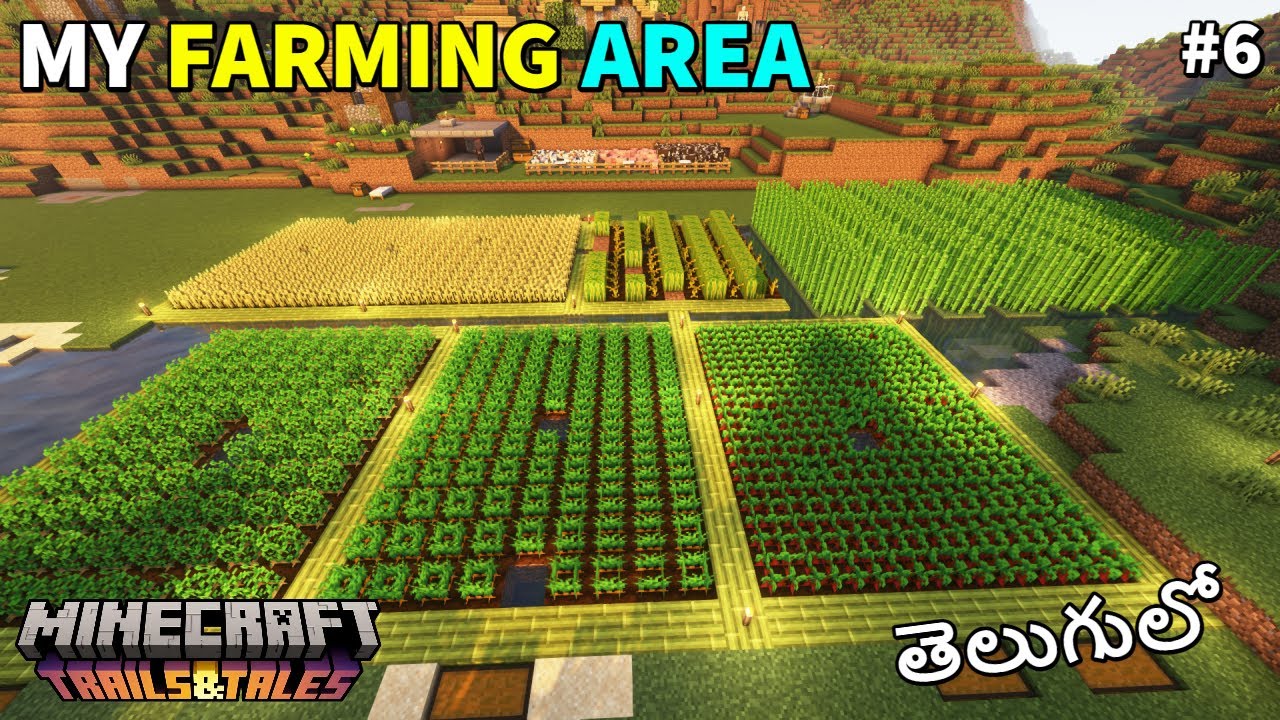 MY FARMING AREA | Minecraft 1.20 Survival | In Telugu | #6 | TELUGU ...