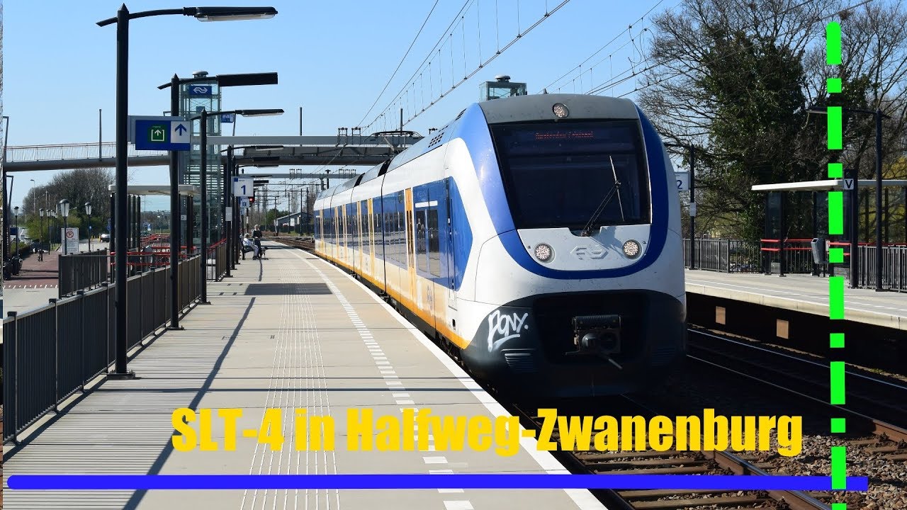 SLT-4 komt door station Halfweg-Zwanenburg - YouTube