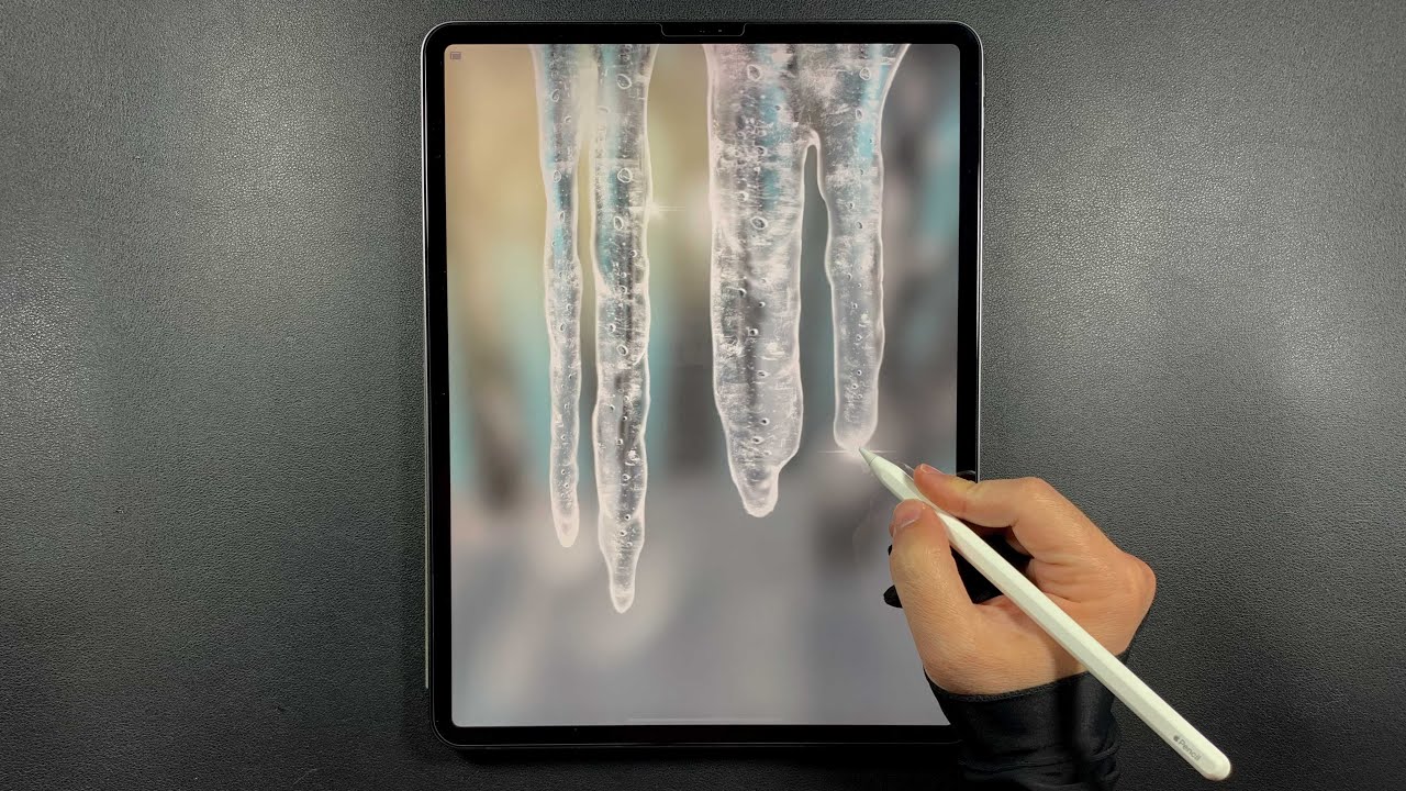 How to draw icicles 🥶- Procreate for iPad - YouTube