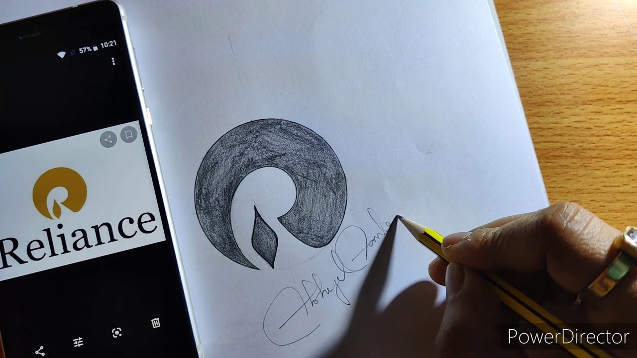 how to draw Reliance Logo with Pencil sketch - YouTube