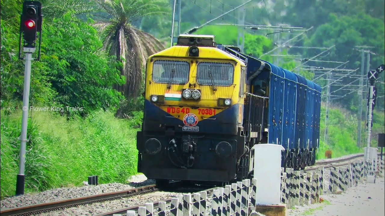 😍 Shortest Goods Train only 5 wagon| Freight Train at Carmeleram ...