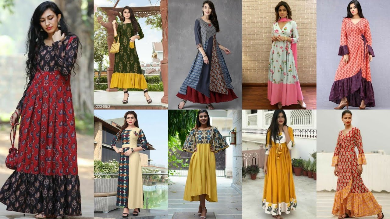 top designs long kurti bacche Hue kapde se designer kurti ideas - YouTube