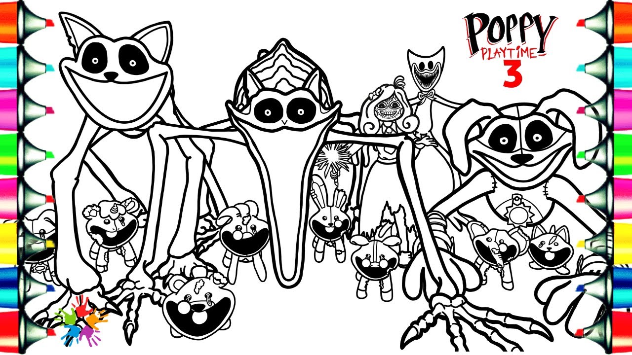 Poppy Playtime Chapter 3 New Coloring Pages / How To Color Characters ...