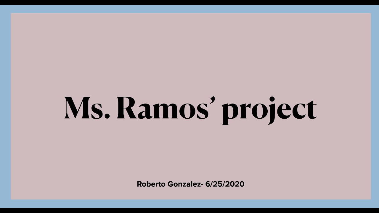 Ms. Ramos' Interview - YouTube
