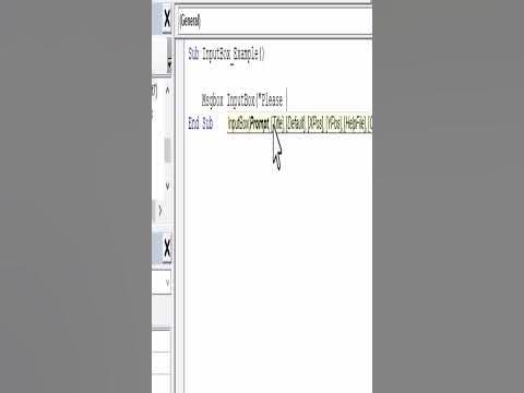 How to Create InputBox in Excel VBA #shorts - YouTube