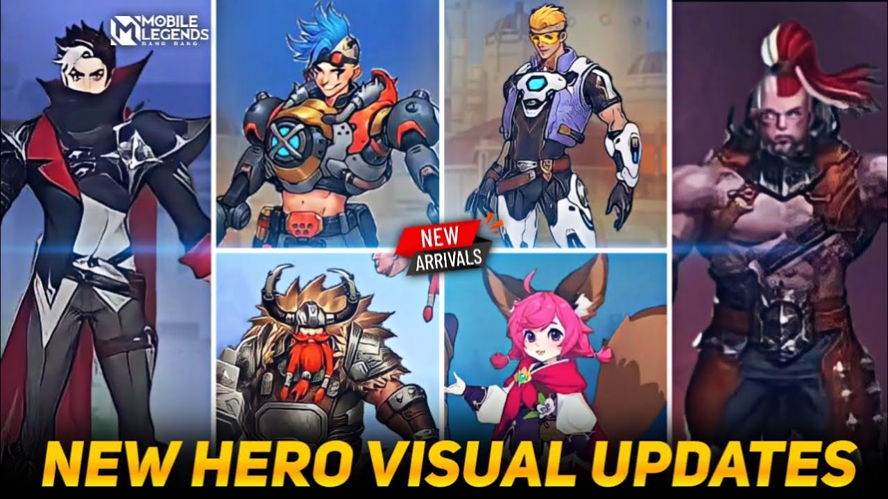 ALL NEW HEROS VISUAL APPEARENCE UPDATE & NEW SKIN UPDATE | Mobile ...