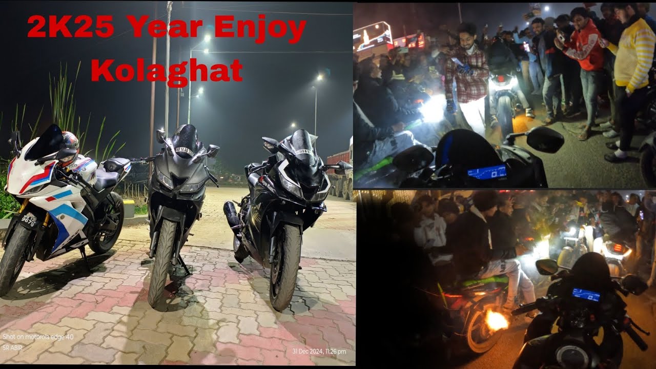 Kolaghat Night Out Moto Vlog। 2K25 Enjoy 🤩 #bike #suprbike #rider # ...