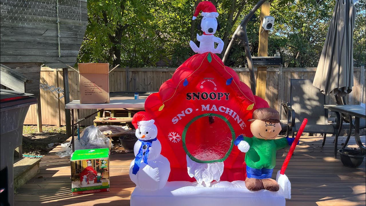 Gemmy 2010 6FT Tall Christmas Airblown Inflatable Snoopy Sno Cone ...