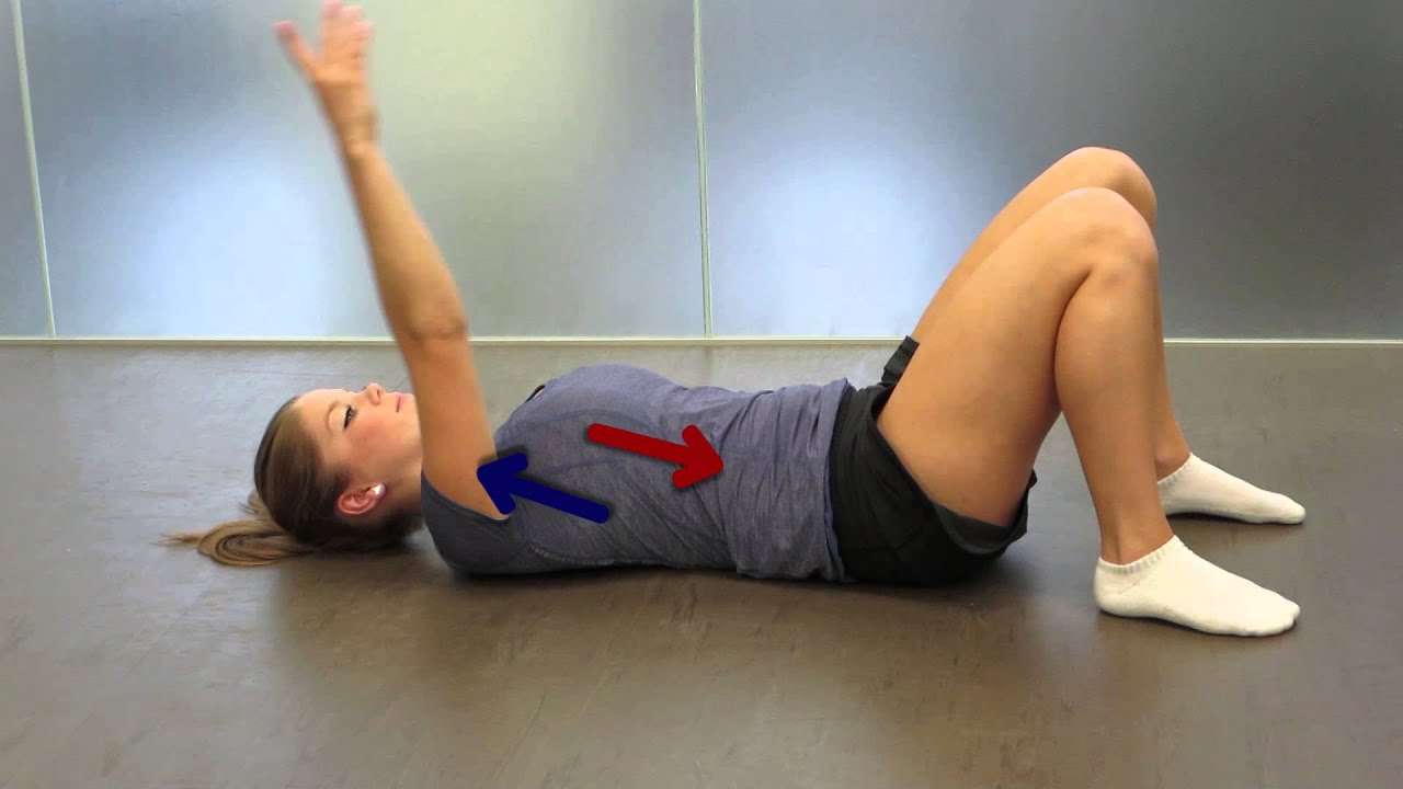 Core Stabilization Shoulder Flexion - YouTube