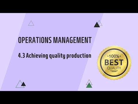 IGCSE Business: Chapter 4.3: Achieving quality production