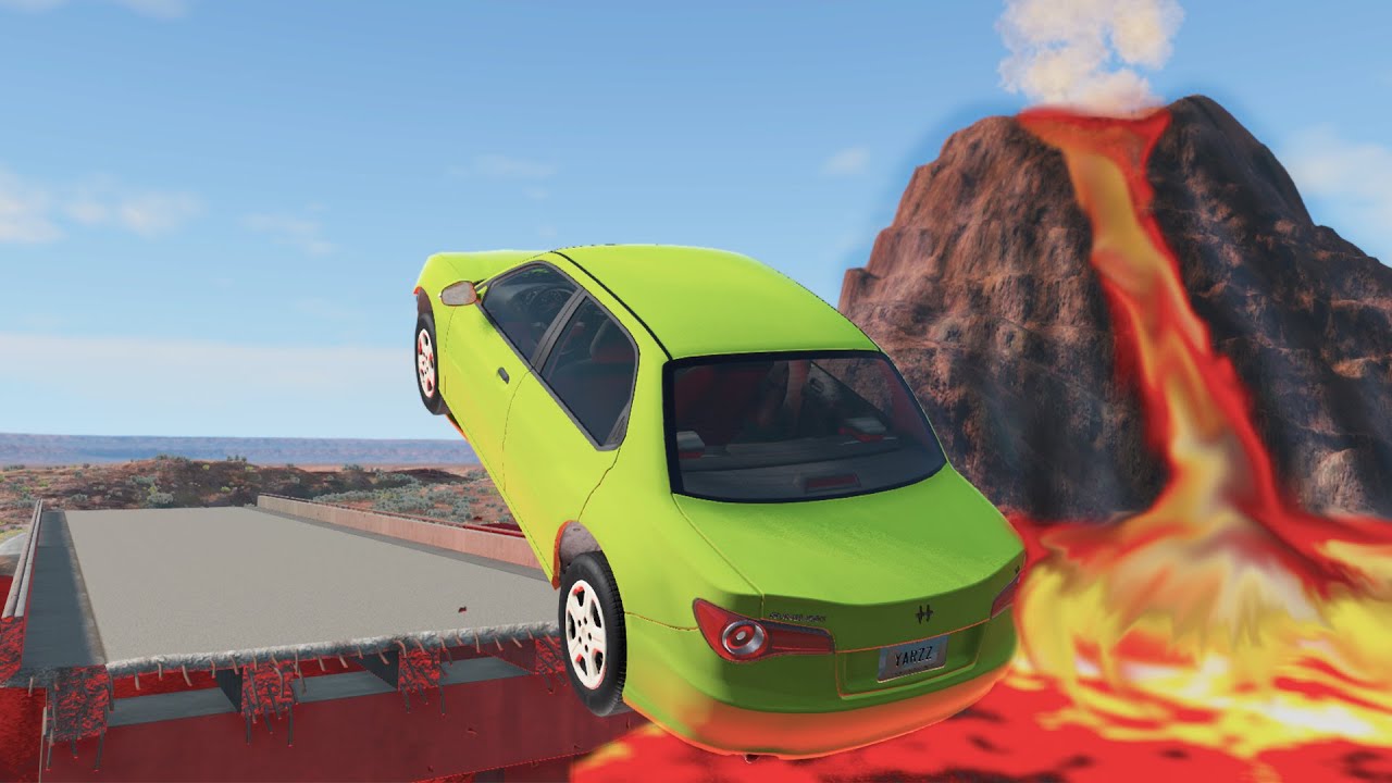 Cars vs Lava River 🔥 BeamNG.Drive - YouTube