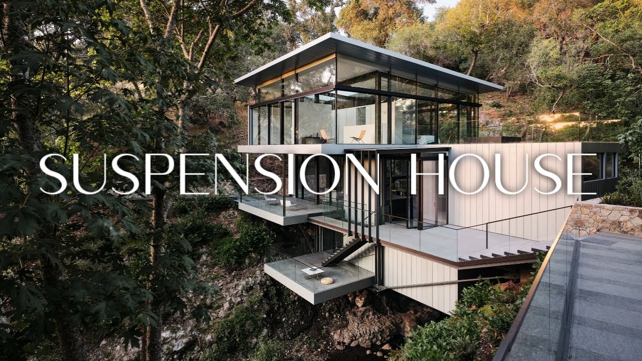 Inside A Suspension House Between Two California Hills And Over A ...