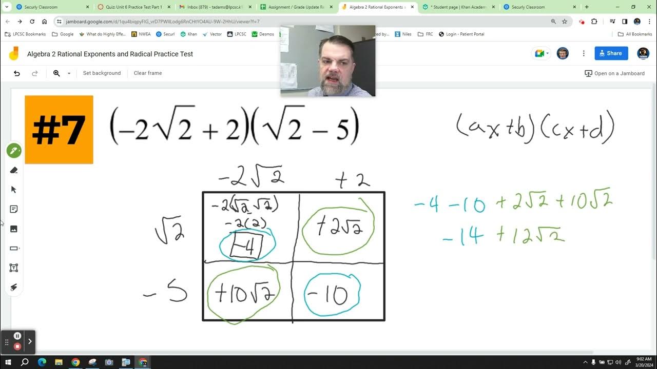 Algebra 2 Unit 6 Practice Test Problem 7 - YouTube