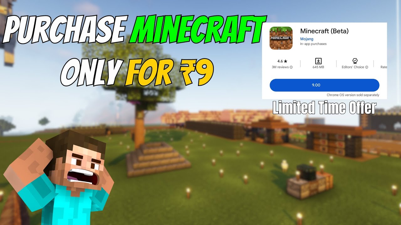 Purchase Minecraft for ₹9.00 - YouTube