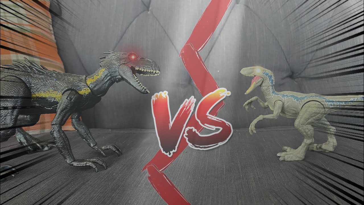 Blue VS Indoraptor - EPIC BATTLE & Stop motion..ish - YouTube