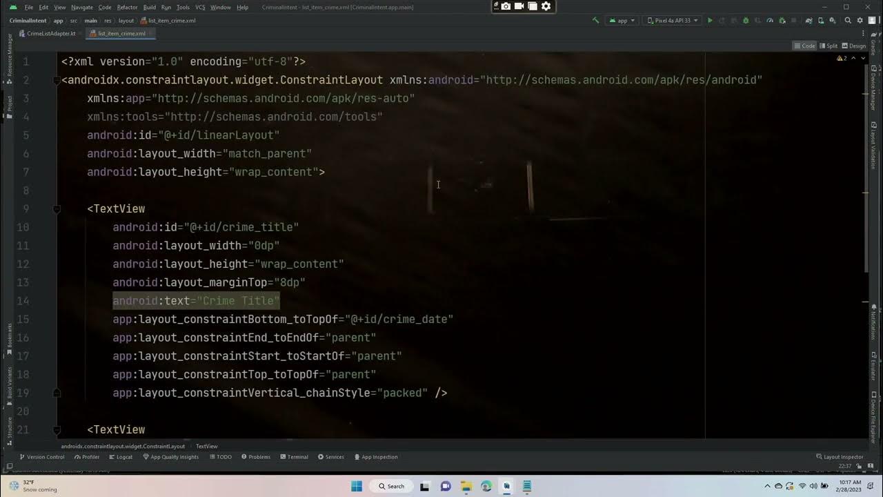 Ch11 ConstraintLayout - YouTube