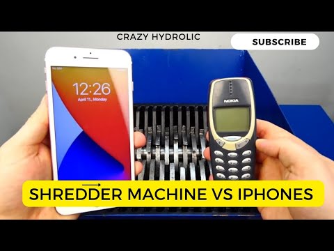 SHREDDER VS IPHONE 🤩#shortvideo #asmr #hydraulicpress #shredder #shorts ...