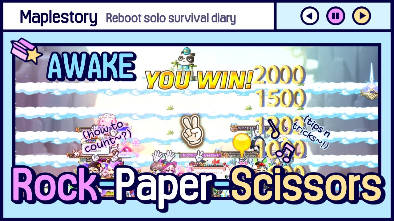 [Maplestory] Tips for Rock Paper Scissors / Awake Event - YouTube