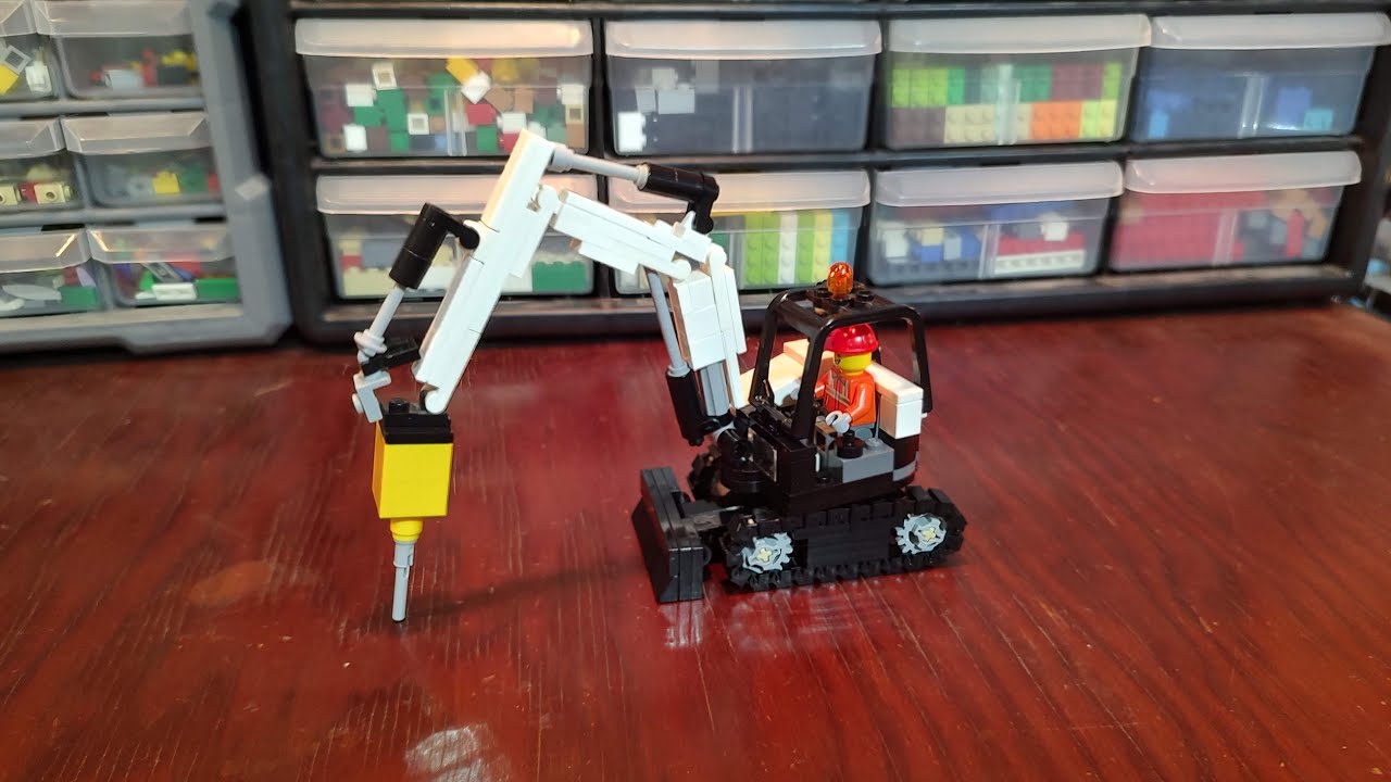 Custom Lego Mini Excavator - YouTube