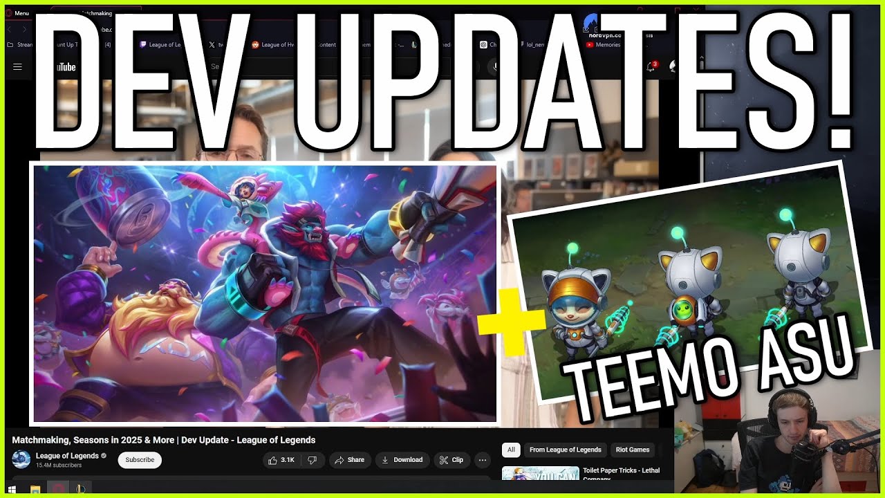 Nemesis reacts to Dev Updates + Teemo ASU & NEW SKINS! KDA GRAGAS ...