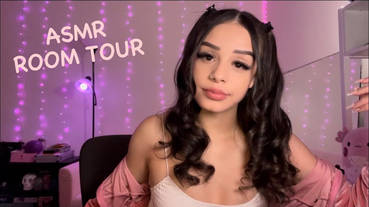 ASMR Room Tour 💗 Tapping + Scratching in my PINK Room (whispering, camera taps / scratches) Lofi ...