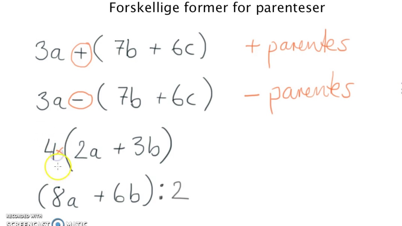 Reduktioner 6: forskellige typer af parenteser - YouTube