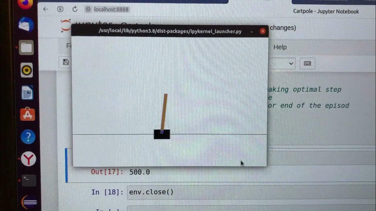 Reinforcement learning algorithm - Cartpole - YouTube