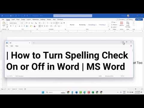 How to Turn Spelling Check Off in MS Word | how to turn on spell check in word mac - YouTube