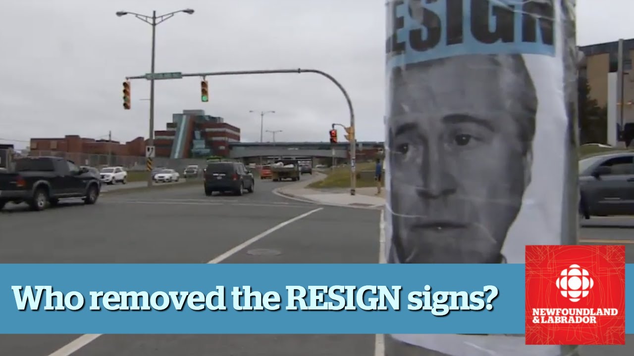 Resign Signs Removed by Workers - YouTube