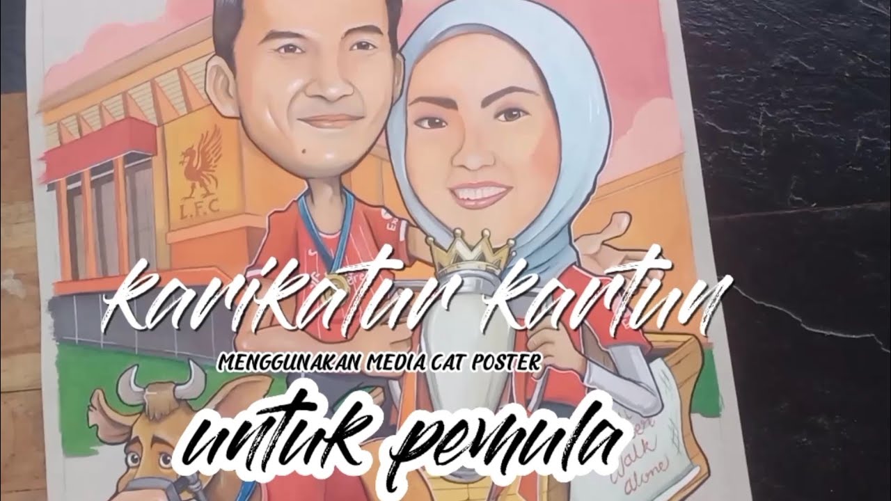 membuat karya karikatur kartun dengan media cat POSTER#karikatur # ...