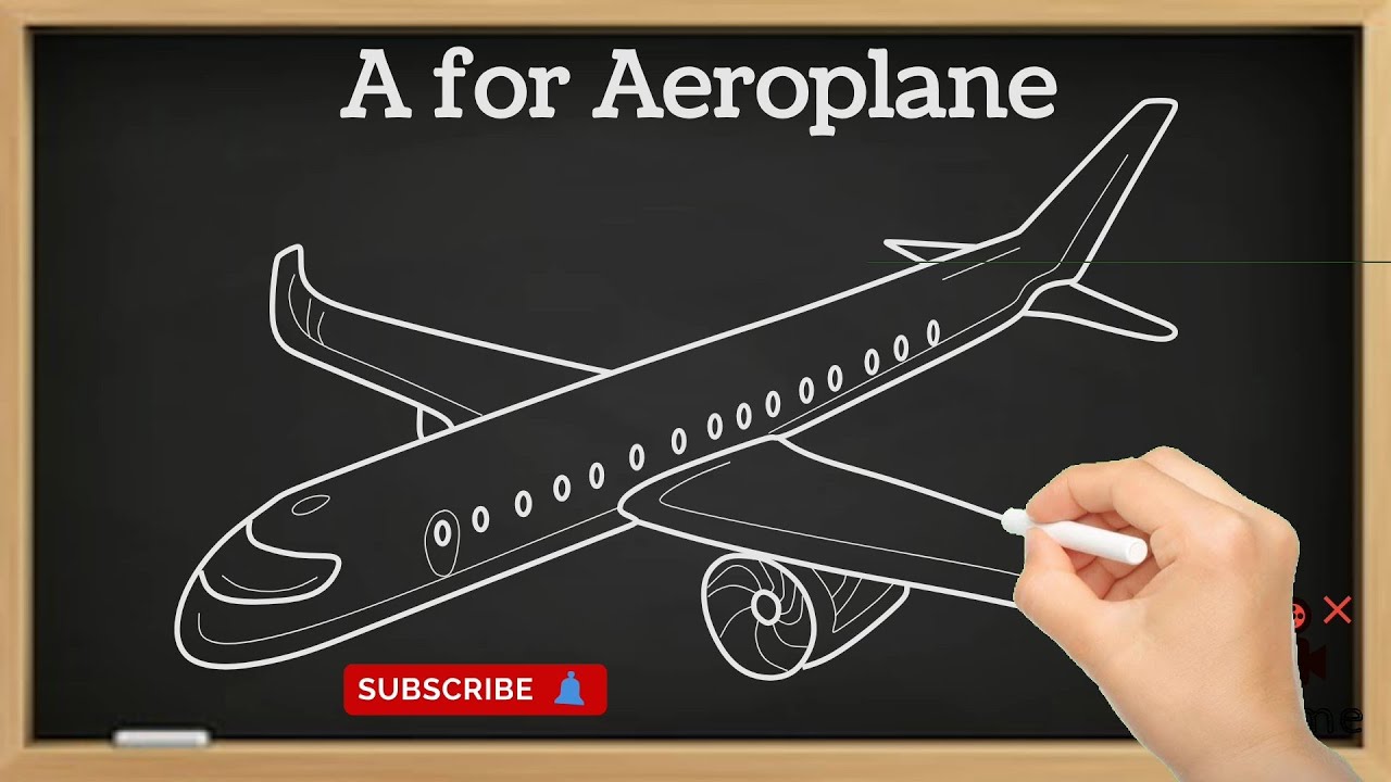 A for Aeroplane drawing, abcd, phonics song, abcd alphabet, aa for ...