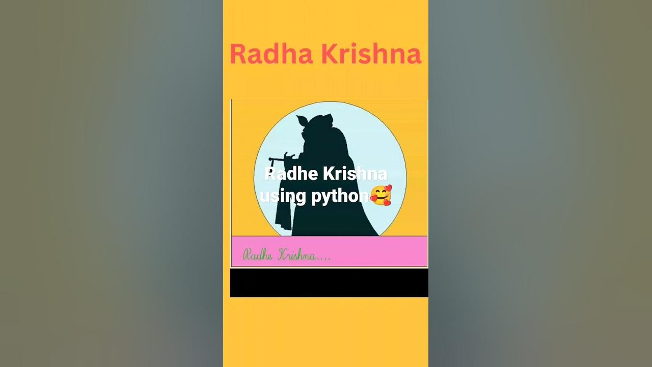 Draw Radhe Krishna🙏 Using Python 💻 Programming Radhakrishna Python Shorts Youtube