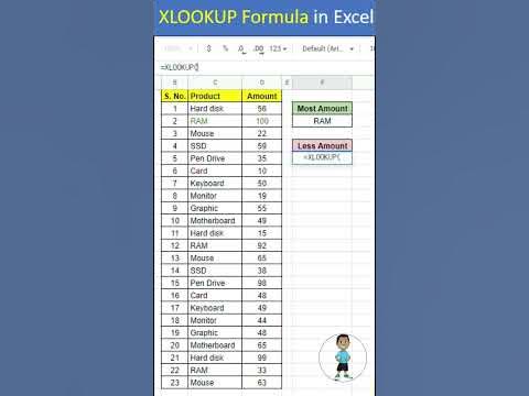 Excel Job Interview Questions XLOOKUP Formula in Excel #excel #exceltips #exceltutorial #shorts ...