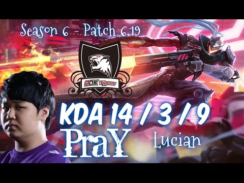 ROX PraY LUCIAN vs JHIN ADC - Patch 6.19 NA Ranked | League of Legends - YouTube