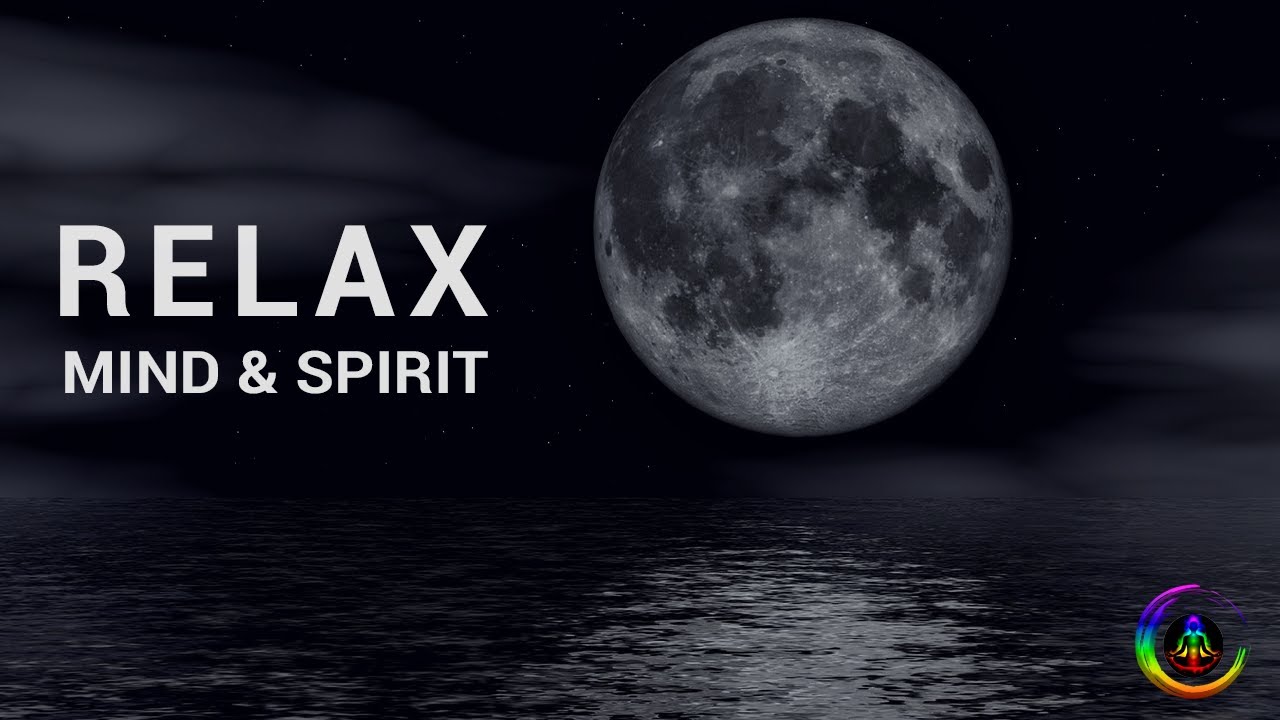 Full Moon 🌕 Over The Ocean 🌊 With Relaxing Music 🎵 For Sleeping 🛏️ ...