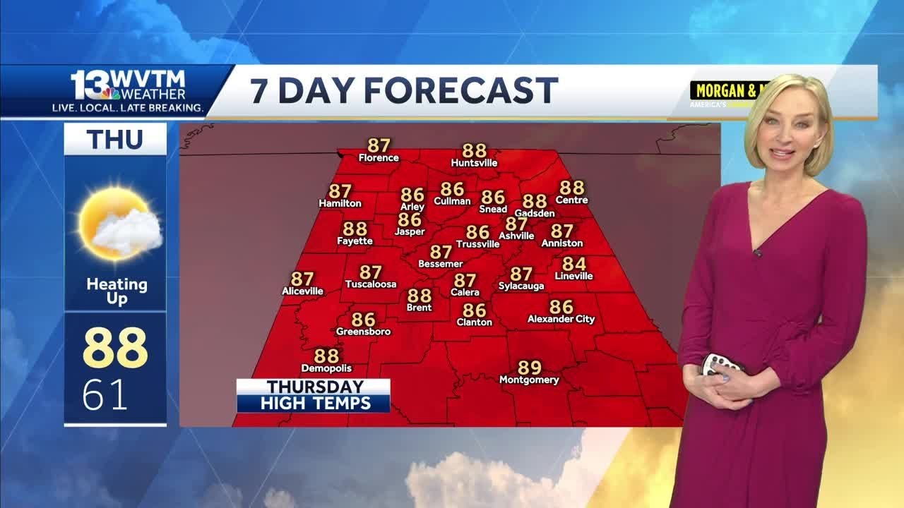 Drier and hotter the next two days across Central Alabama. Humidity ...