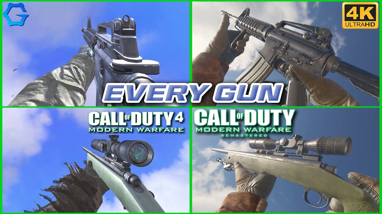 EVERY Gun in CoD 4 & Modern Warfare Remastered | Gun Showcase ...