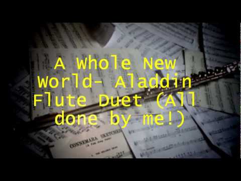 A Whole New World- Aladdin Flute Duet (sheet music in description ...