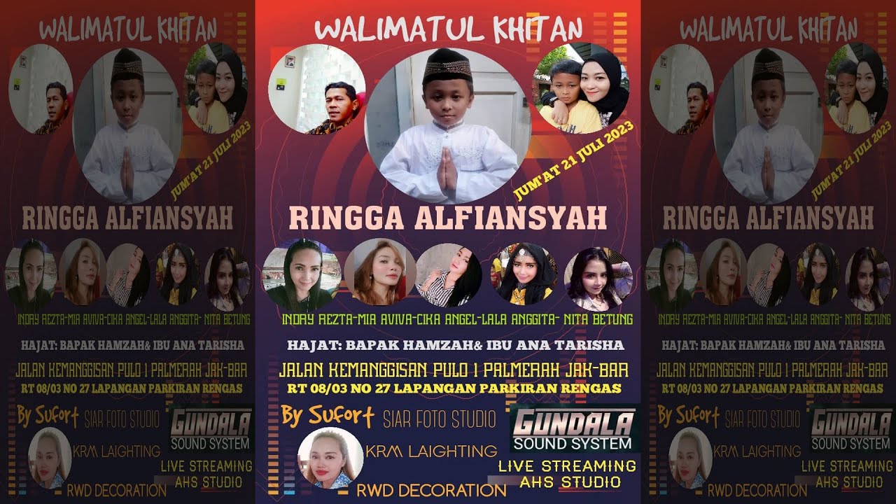 🔴 LIVE STREAMING WALIMATUL KHITAN RINGGA ALFIANSYAH - YouTube