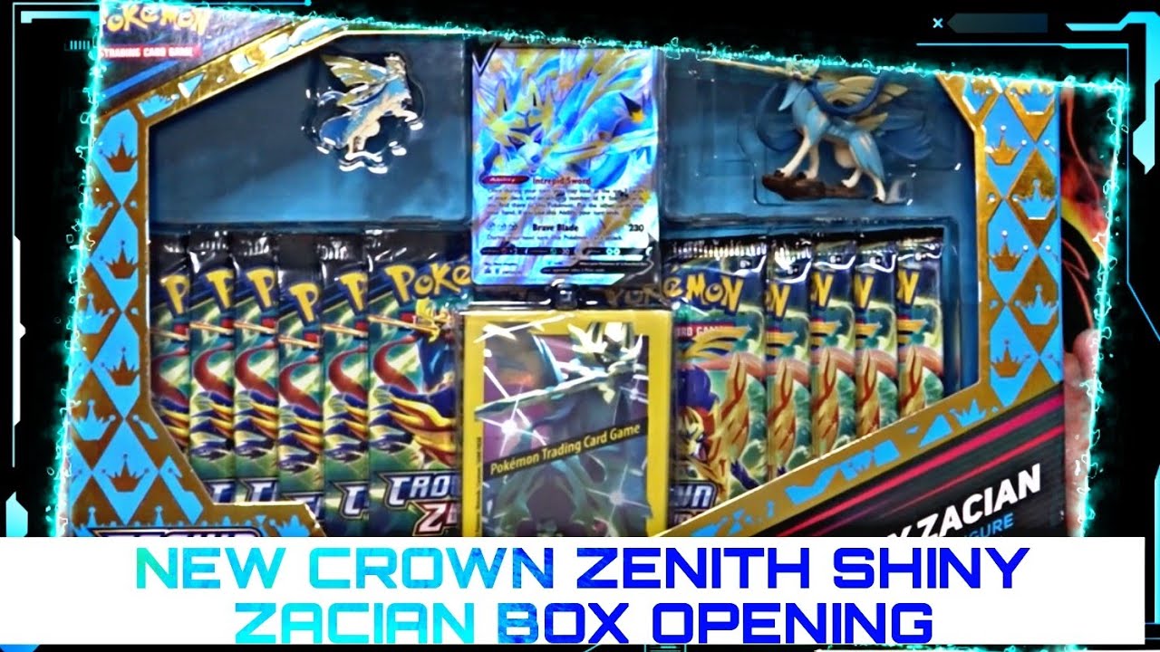 POKEMON - OPENING NEW CROWN ZENITH SHINY ZACIAN PREMIUM COLLECTION BOX ...