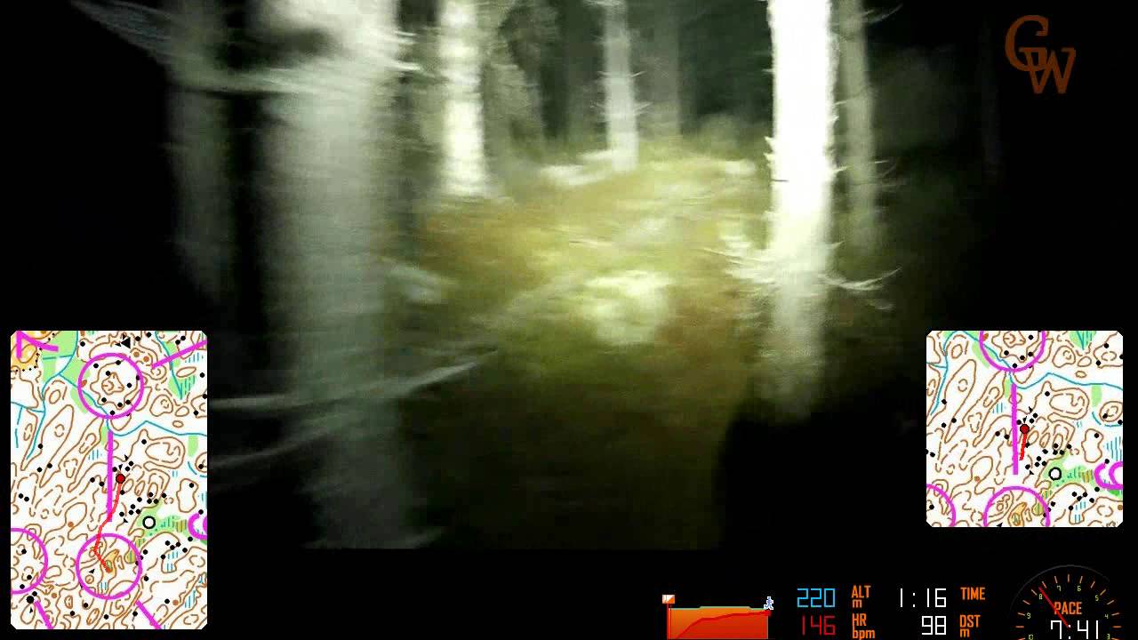 Headcam GPS Orienteering Video: Night-O in Ockelbo - YouTube