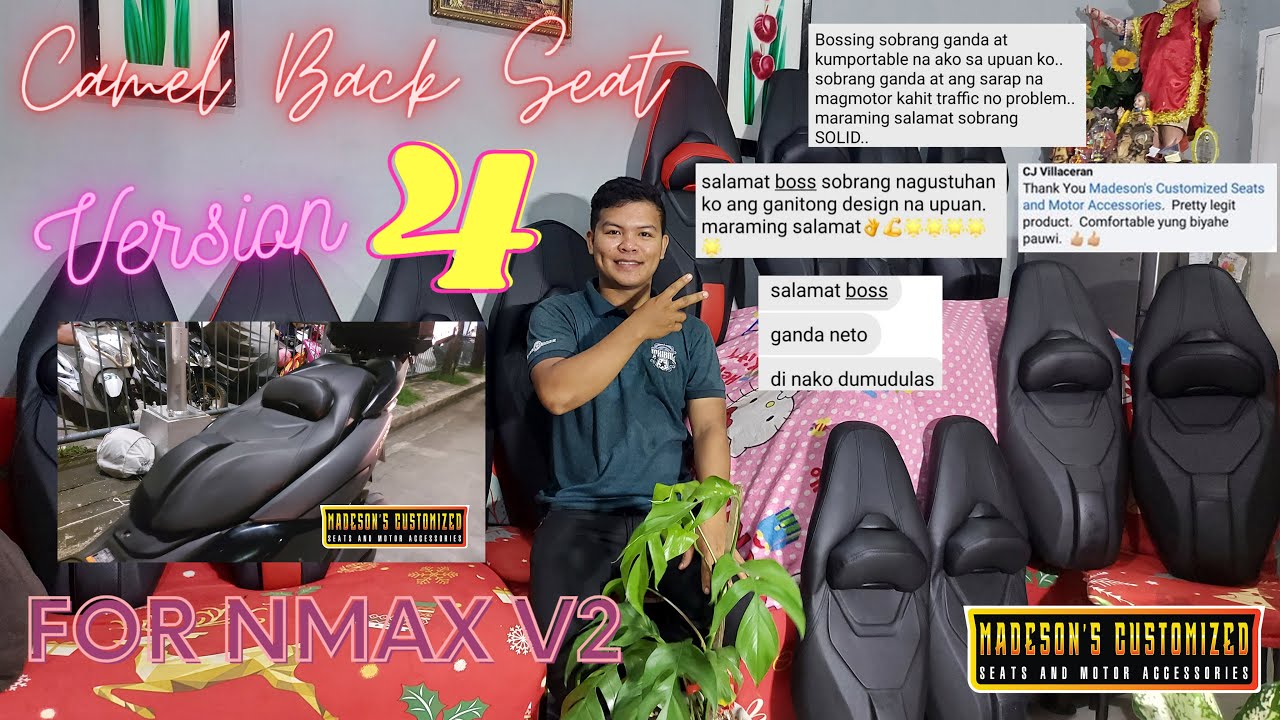 CAMEL BACK SEAT FOR NMAX V2 I VERSION 4 DESIGN I WATERPROOF! - YouTube
