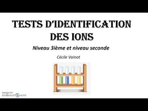 test identification des ions
