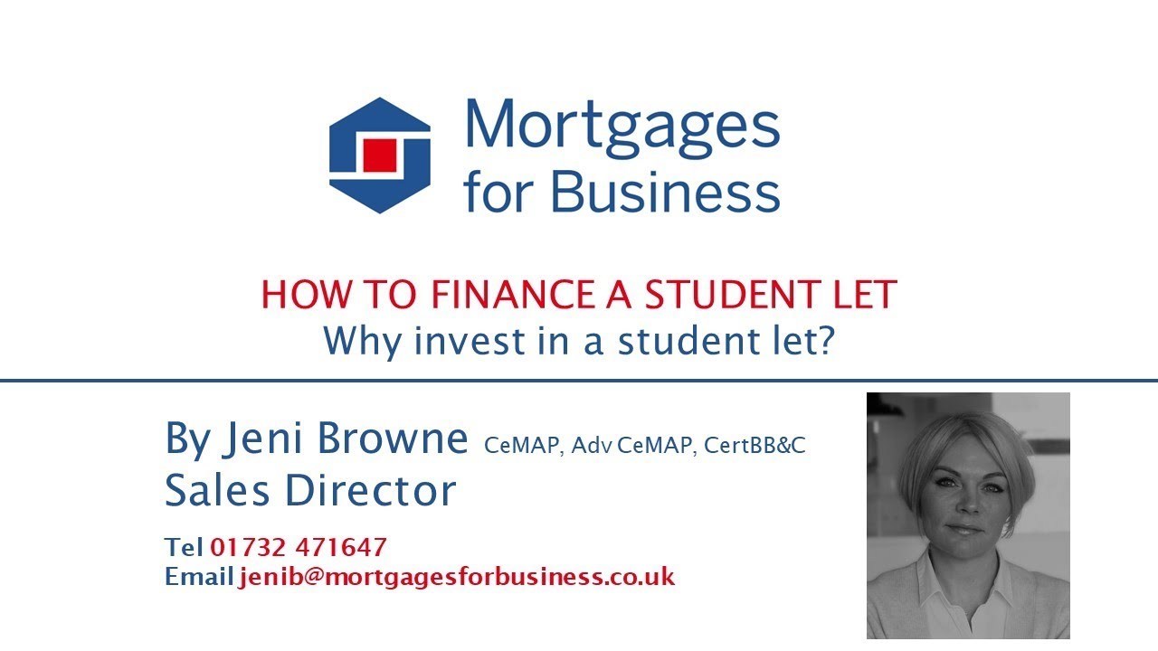 How to finance a student let | Free Webinar | Mortgages for Business ...