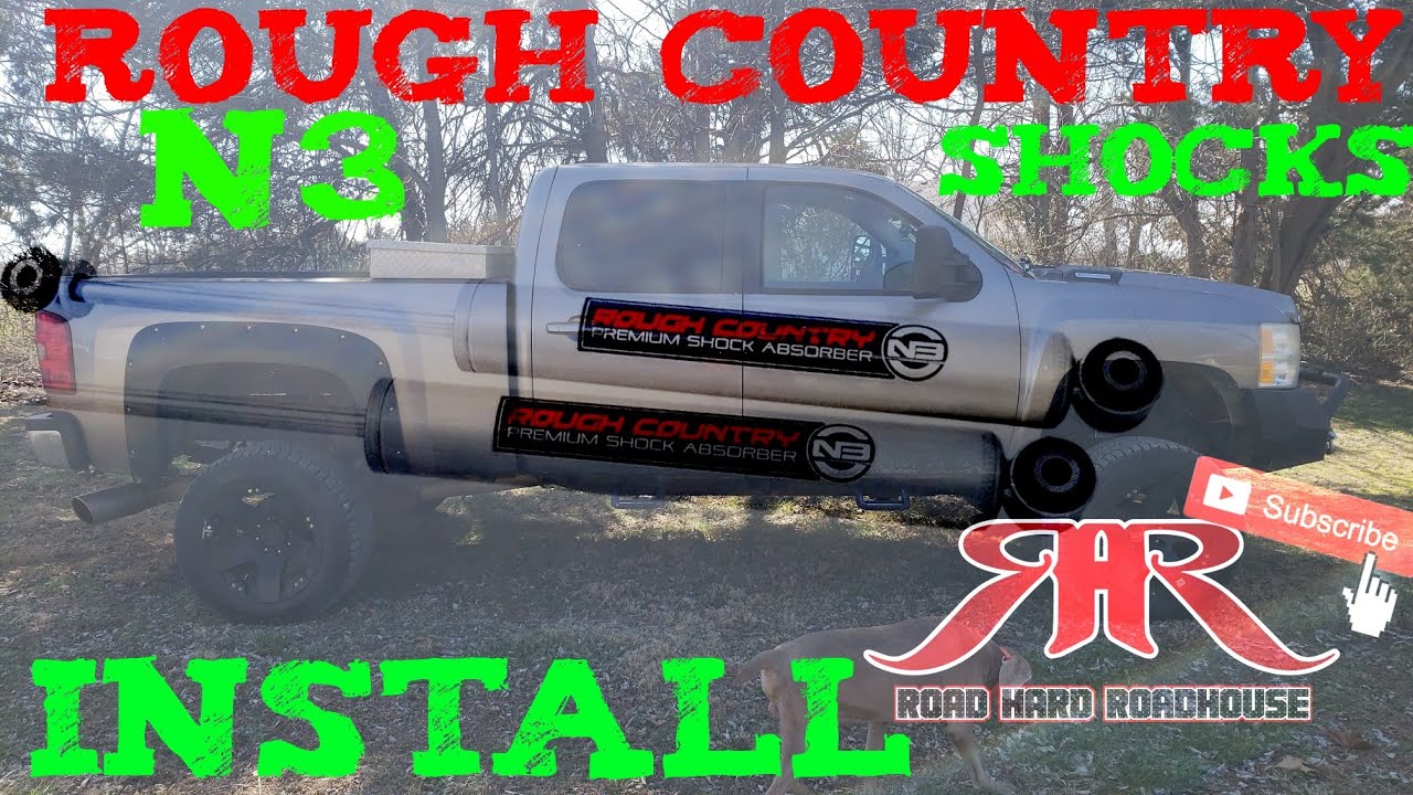 ROUGH COUNTRY N3 REAR SHOCK INSTALL CHEVY SILVERADO - YouTube