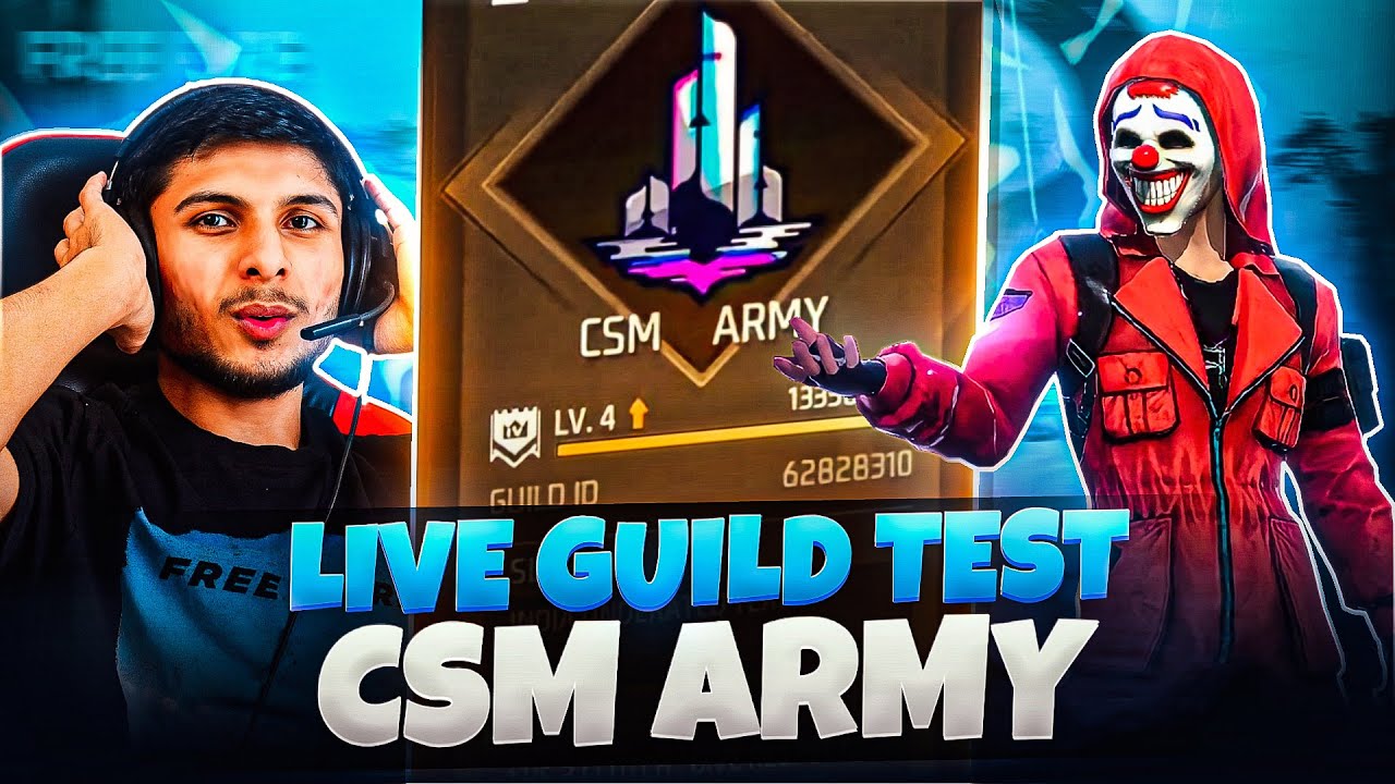 🔴[Live] Hardest Guild Test 1v4 Day 2🔥CSM ARMY 🔥Kicking Guild Players😡 ...