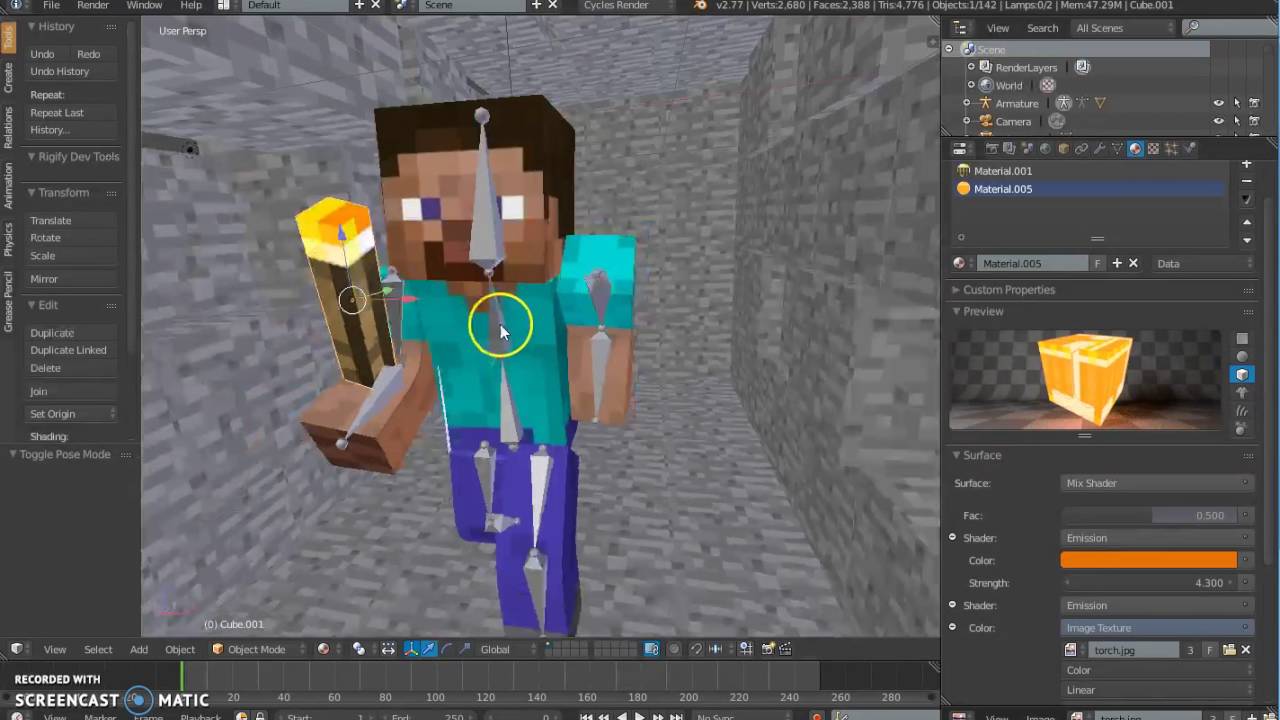 Free Blender Minecraft Beginners rig 2.0 (READ DESCRIPTION) - YouTube
