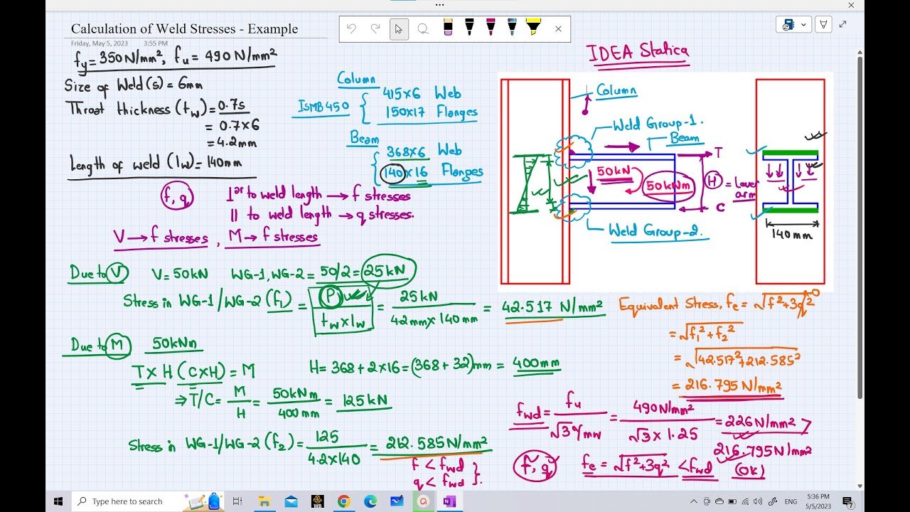Lecture 8 - Calculation of Weld Permissible Stresses (Numerical Example ...