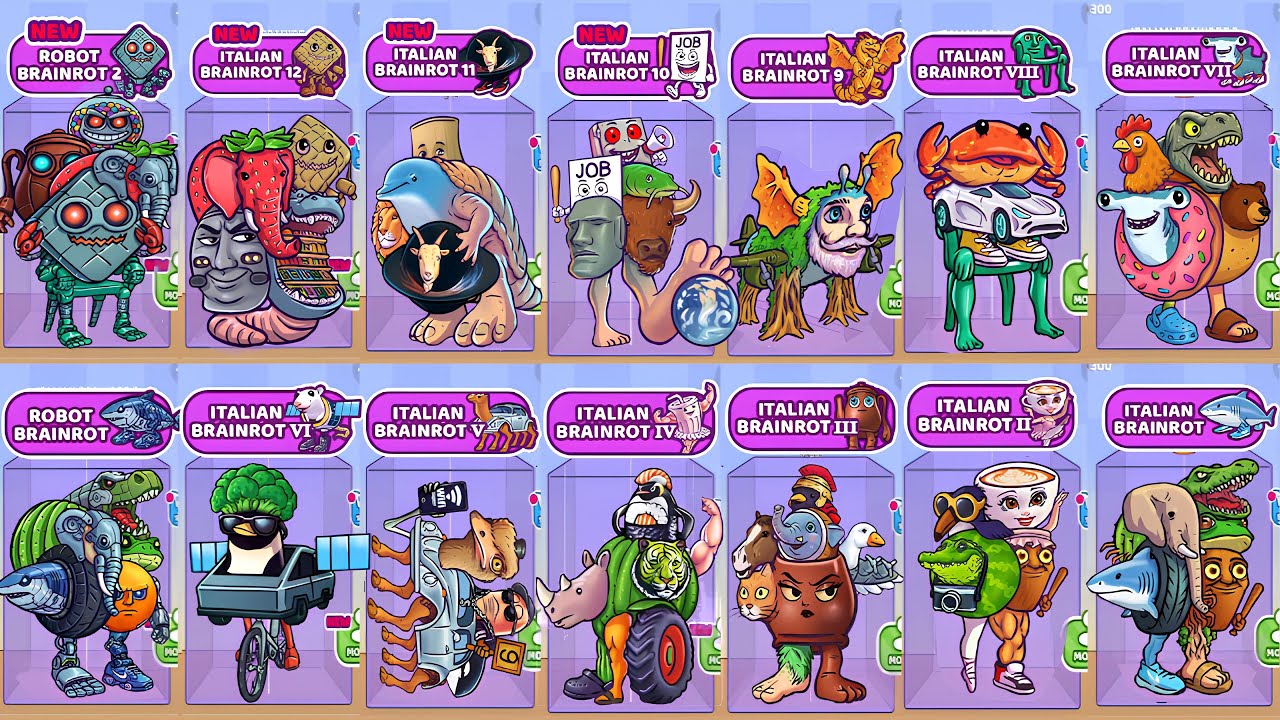 NEW Robot Brainrot 2 !!! + ALL 14 Brainrot Modes 🔥 1 Boss Each | Merge ...