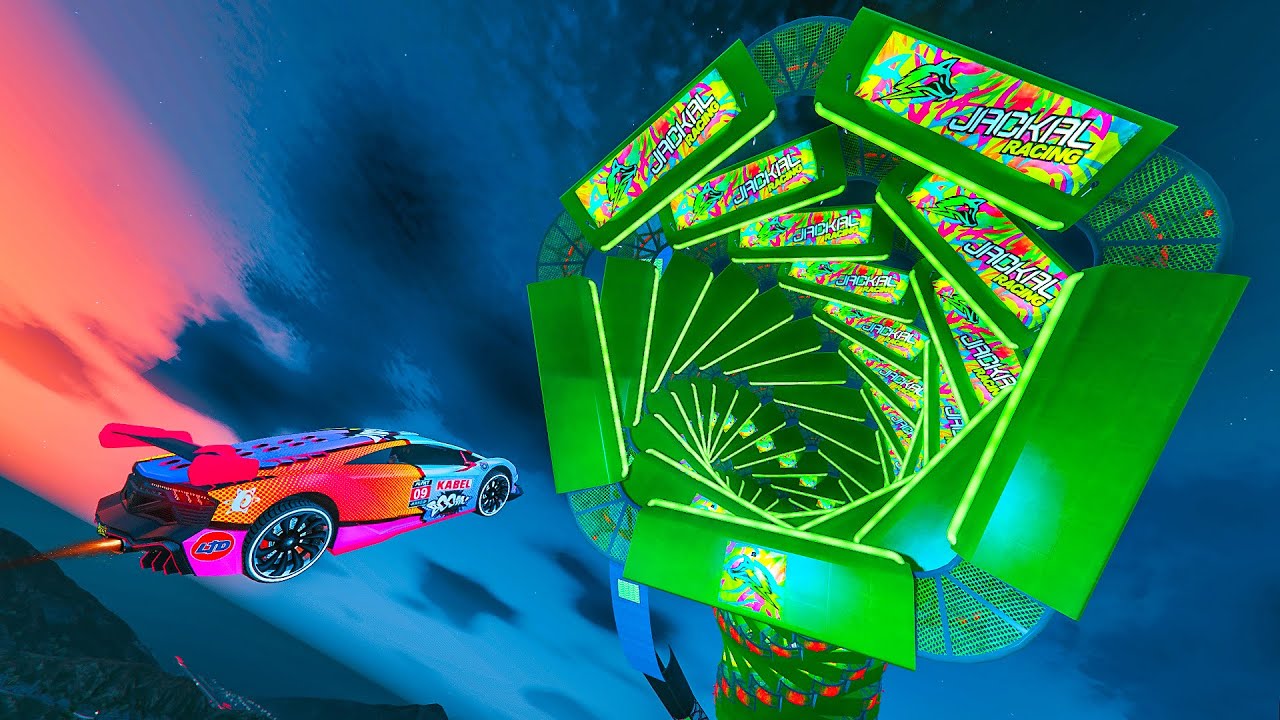CRAZY Vicious Spiral Stunt Race - GTA Online | No Copyright GTA 5 ...